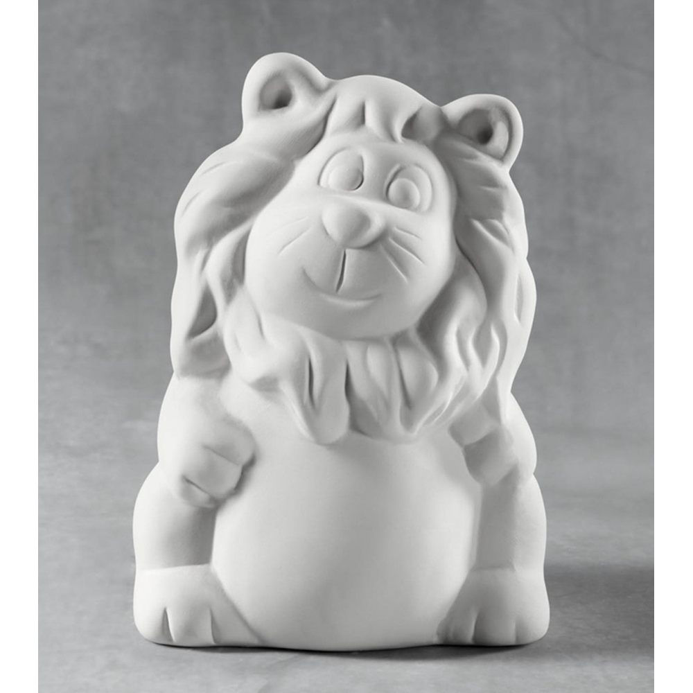 unfinished Ceramic bisque Cute Lion Bank