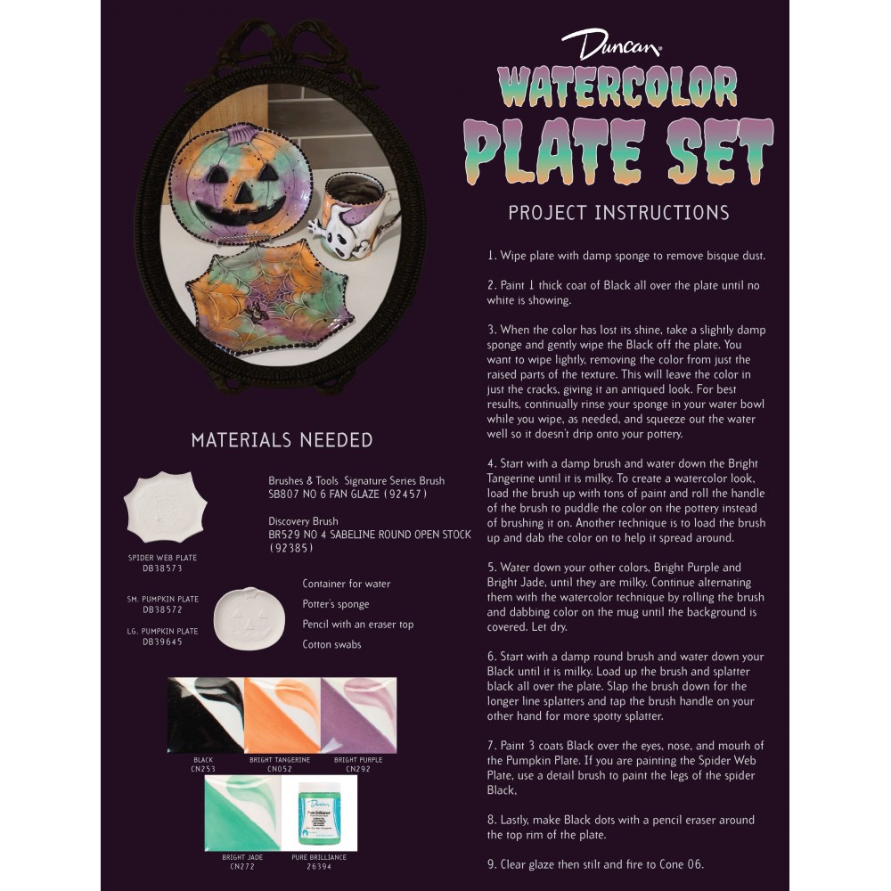 Ready-to-paint Ceramic bisque Spider Web Plate