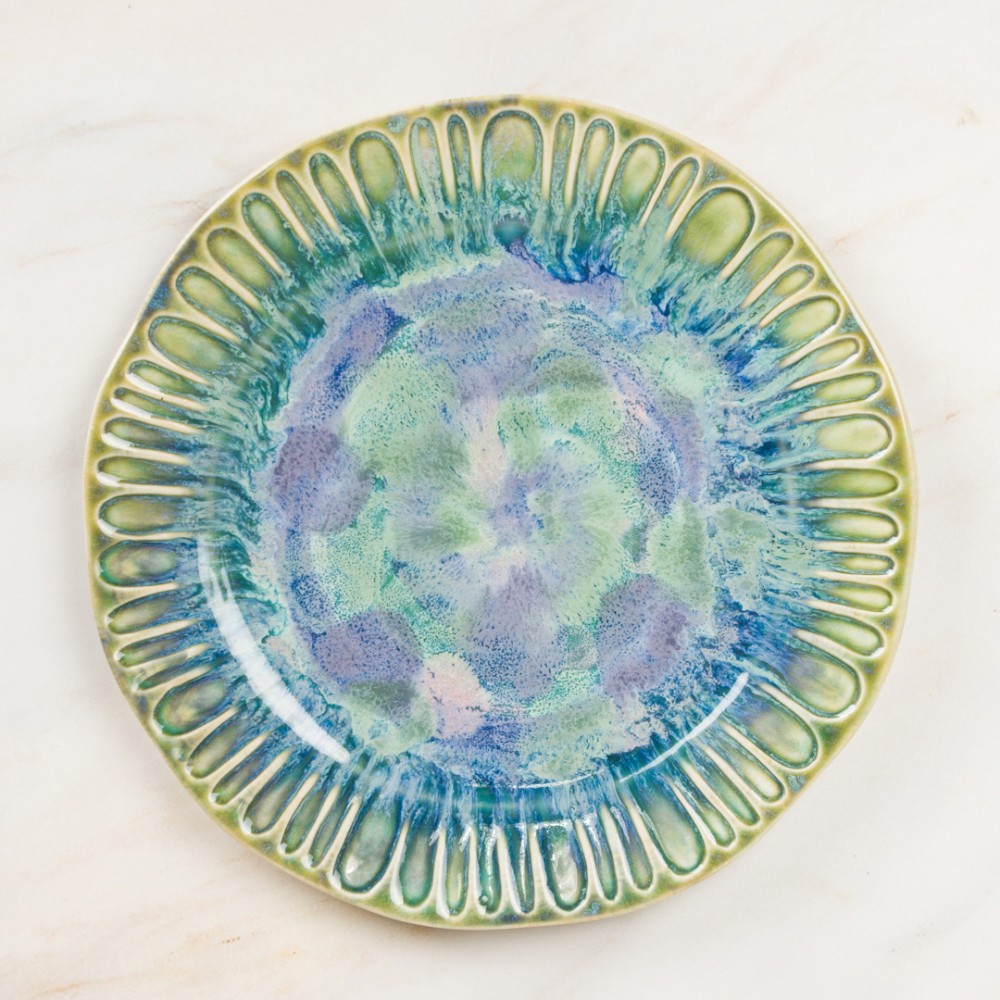 SB151 Ready to Paint, Stoneware Fluted Dinner Plate by Mayco Colors