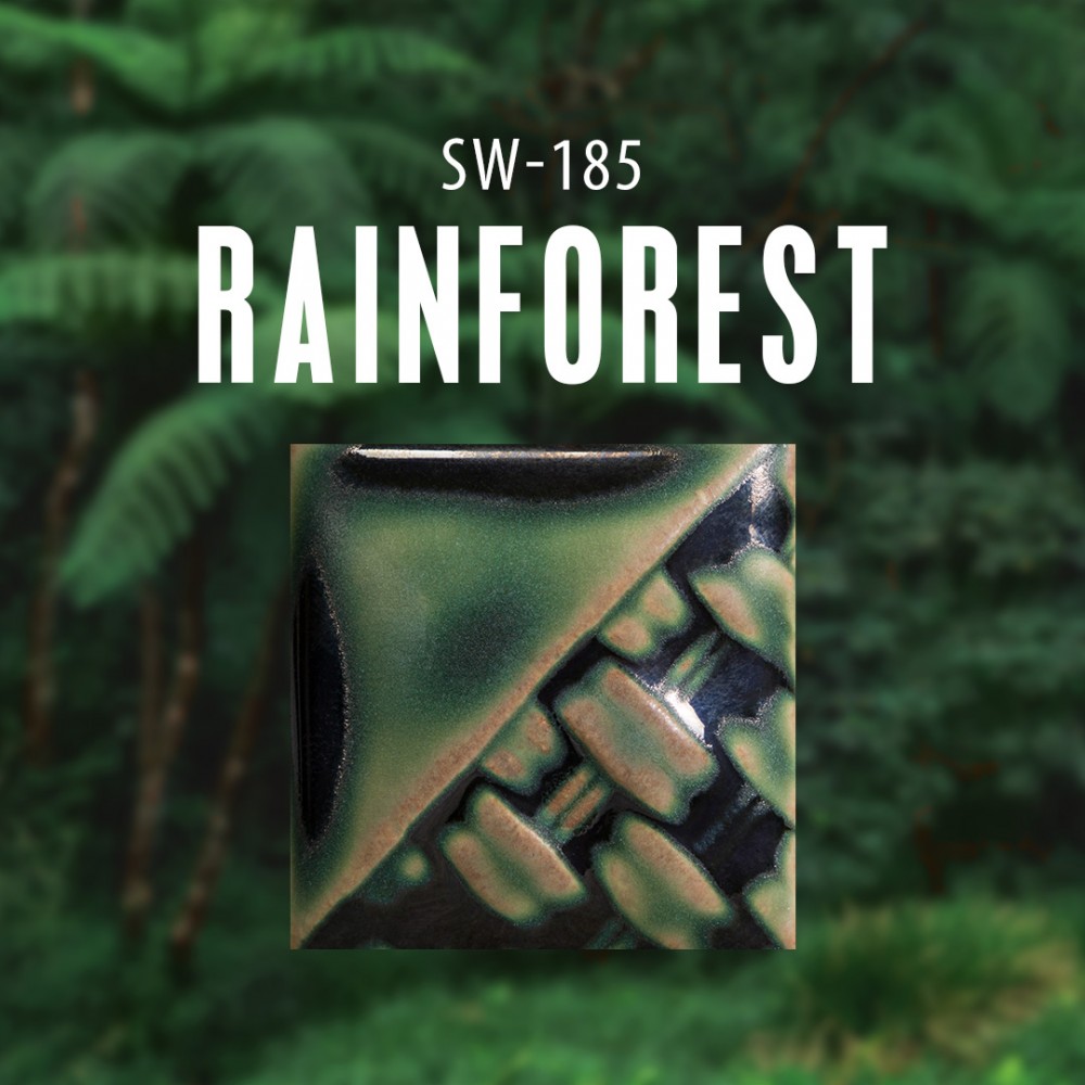 SW-185 - Rainforest (brush on) Stoneware Pottery Glaze (Cone 5) By Mayco